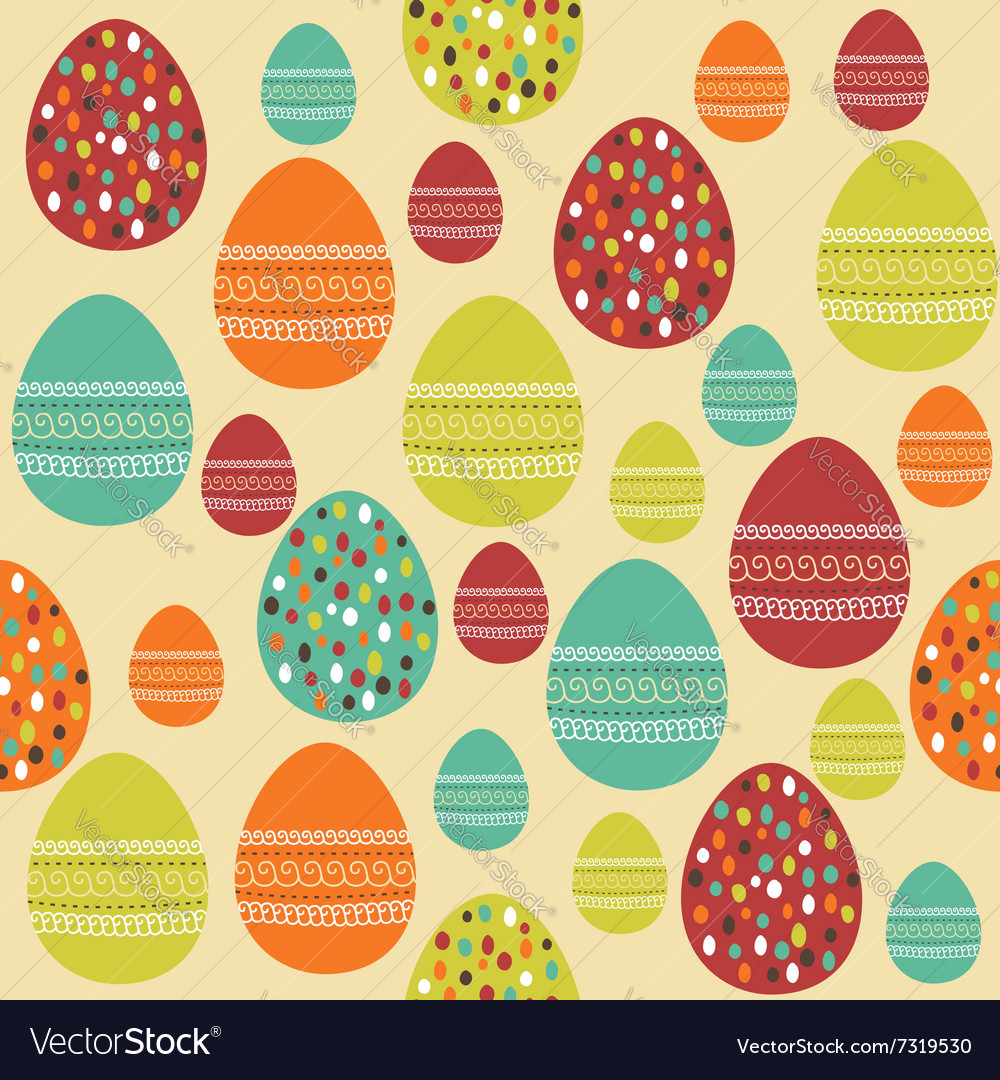 Easter eggs pattern Royalty Free Vector Image - VectorStock