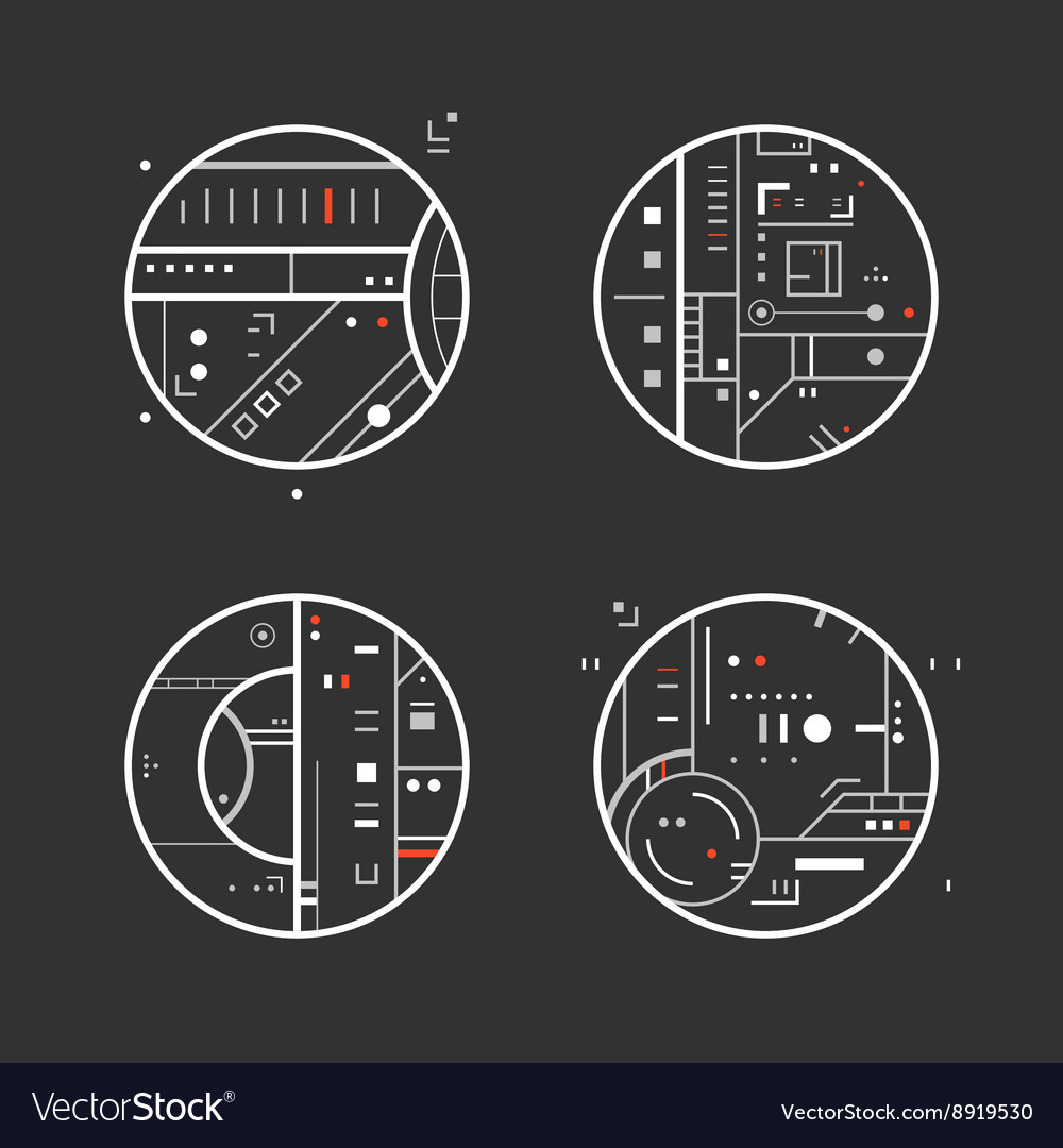 Futuristic design elements Royalty Free Vector Image