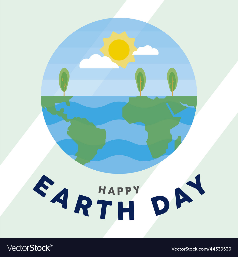Isolated earth planet filled on water day Vector Image Isolated earth planet filled on water day Vector Image