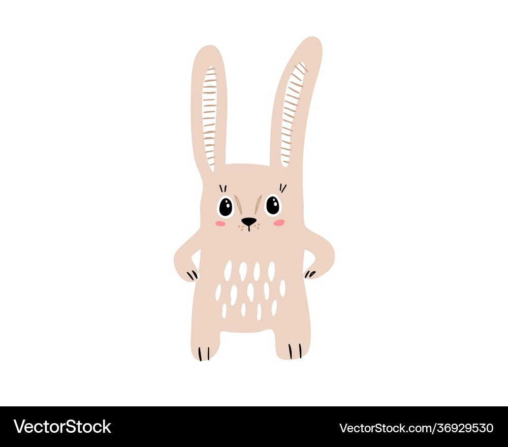 Kids celebrate rabbit easter concept cute bonny Vector Image
