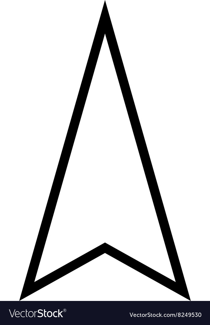 Pointer up outline icon Royalty Free Vector Image