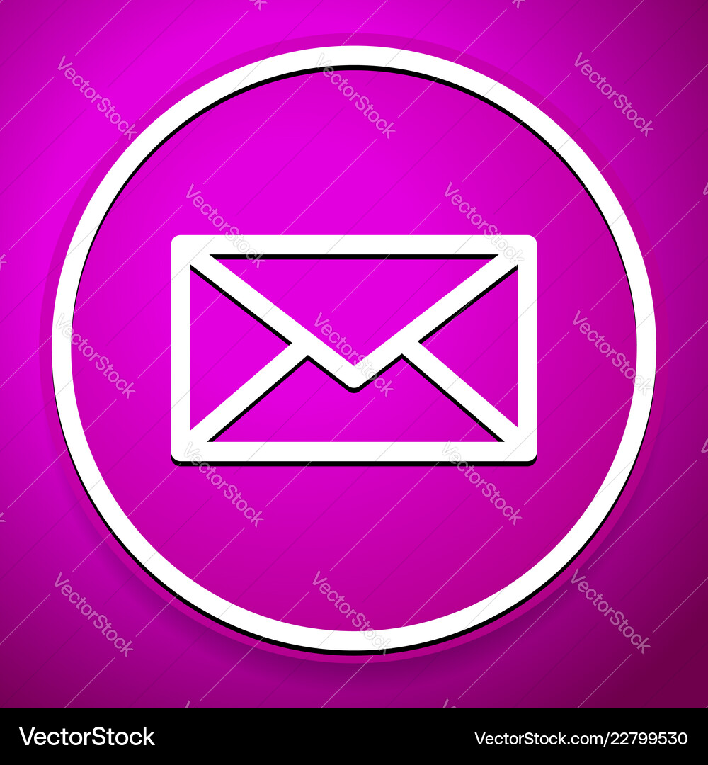 Purple email envelope closed letter icon symbol Vector Image