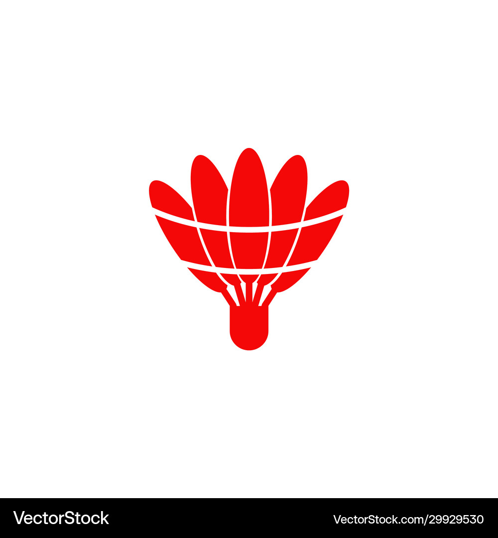 Shuttlecock icon logo design for badminton Vector Image