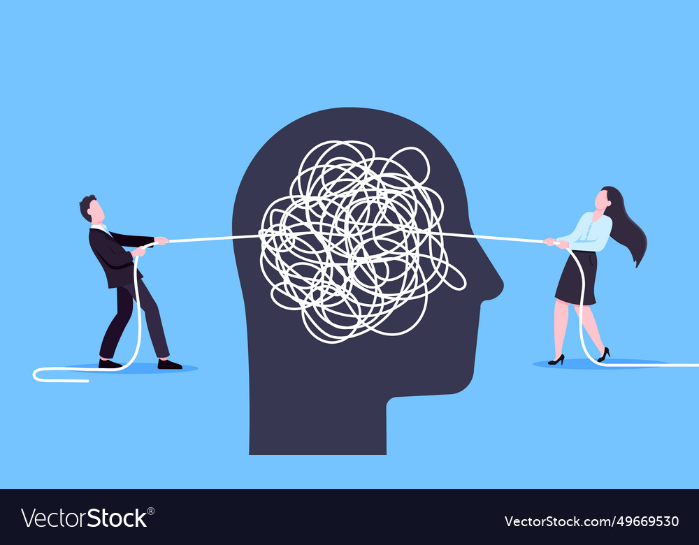 Unravel business chaos process with tangle Vector Image Unravel business chaos process with tangle Vector Image