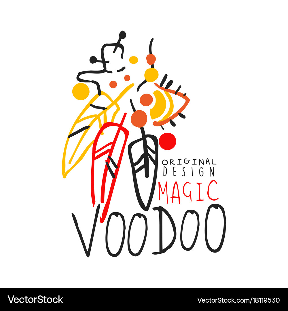 Voodoo african and american magic logo Royalty Free Vector
