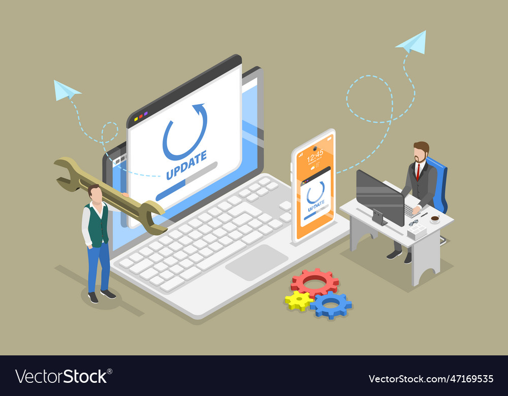 3d isometric flat conceptual Royalty Free Vector Image