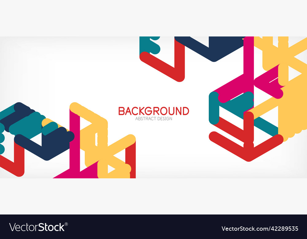 Abstract background color lines on white Vector Image