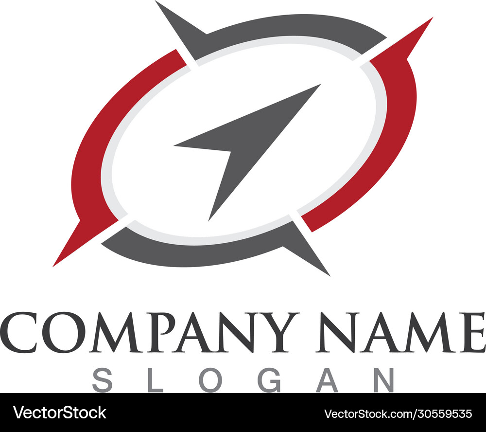 Compass signs and symbols logo Royalty Free Vector Image