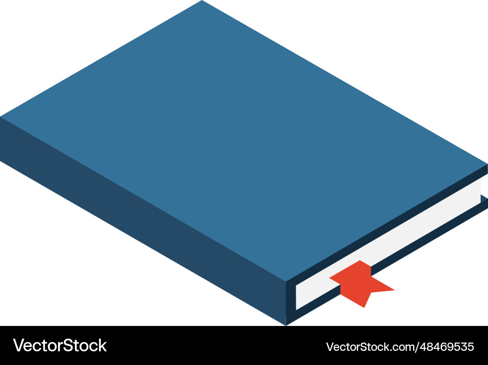 Hardcover book isometric icon reading and Vector Image