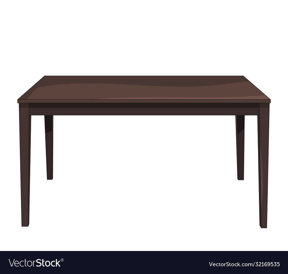 Isolated table Royalty Free Vector Image - VectorStock