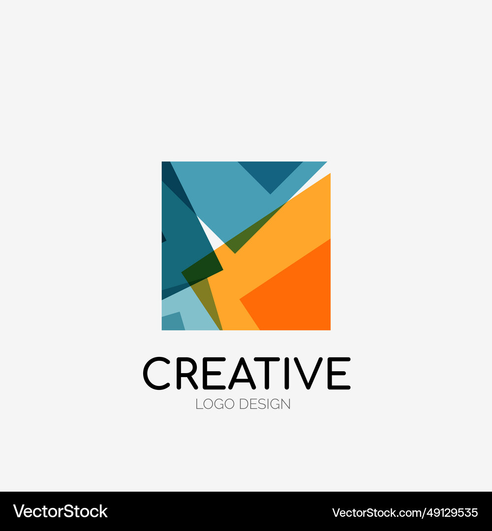 Modern abstract logo design geometric art Vector Image