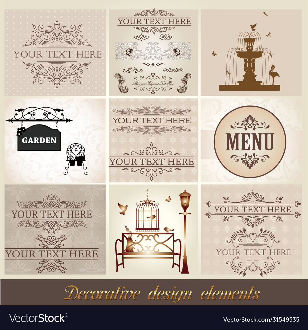 Various decorative patterns Royalty Free Vector Image