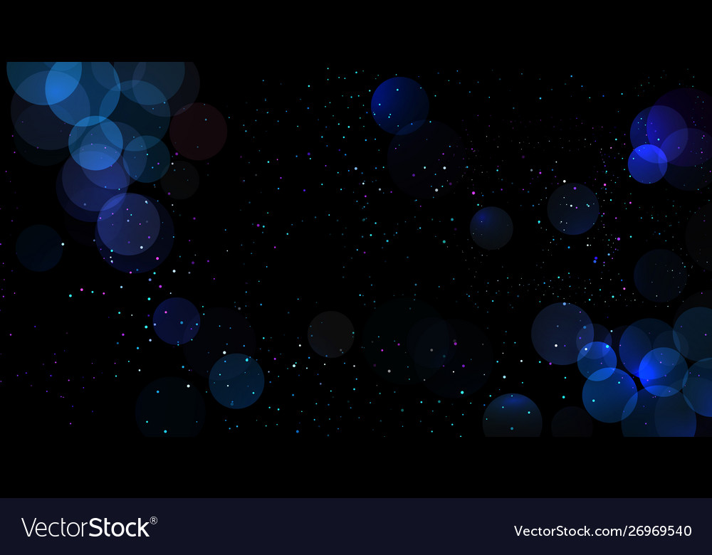 Abstract blue bokeh background glitter blurry Vector Image