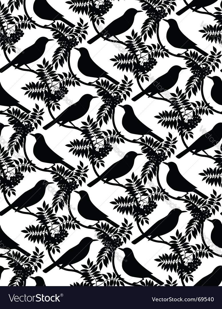 Birds seamless pattern Royalty Free Vector Image