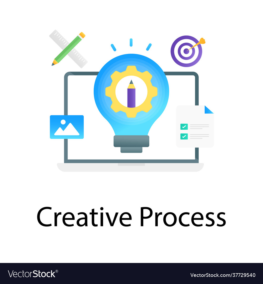Creative process Royalty Free Vector Image - VectorStock