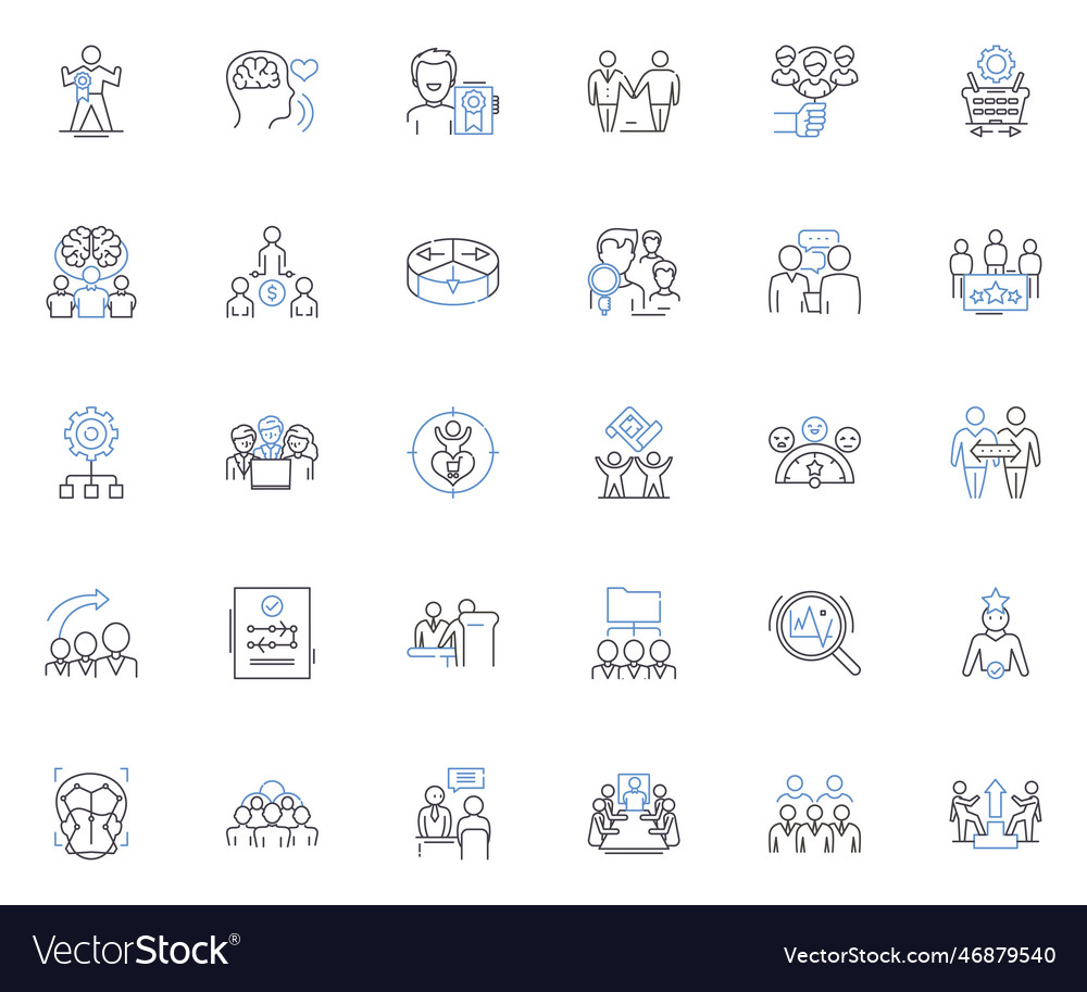 Incentive line icons collection motivation Vector Image Incentive line icons collection motivation Vector Image