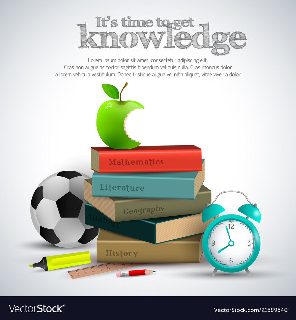 Knowledge stuff composition Royalty Free Vector Image