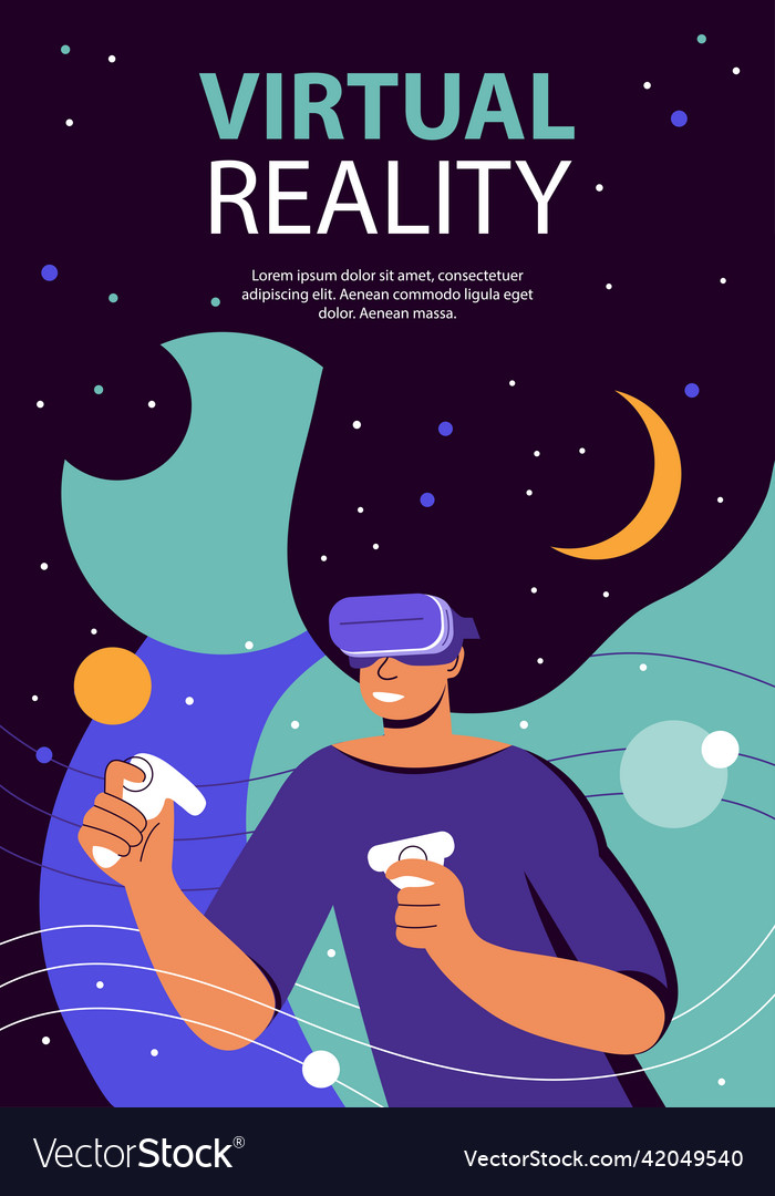 Metaverse digital virtual reality simulation Vector Image