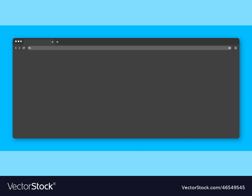 Blank web browser window with tab toolbar Vector Image
