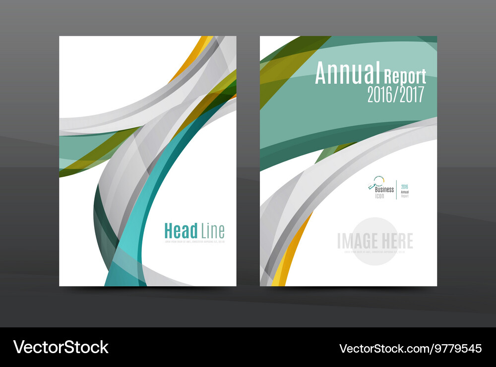 Color waves abstract background geometric a4 Vector Image