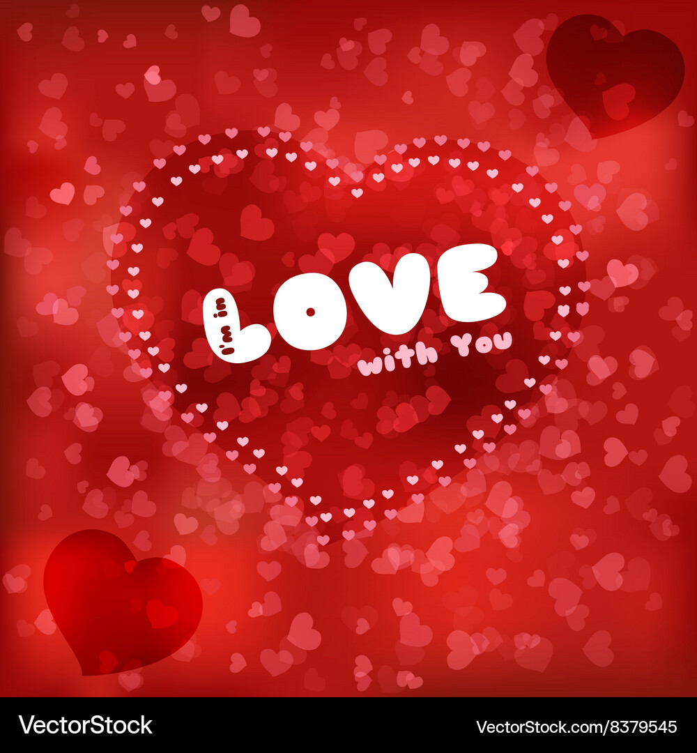Design red card love heart Royalty Free Vector Image