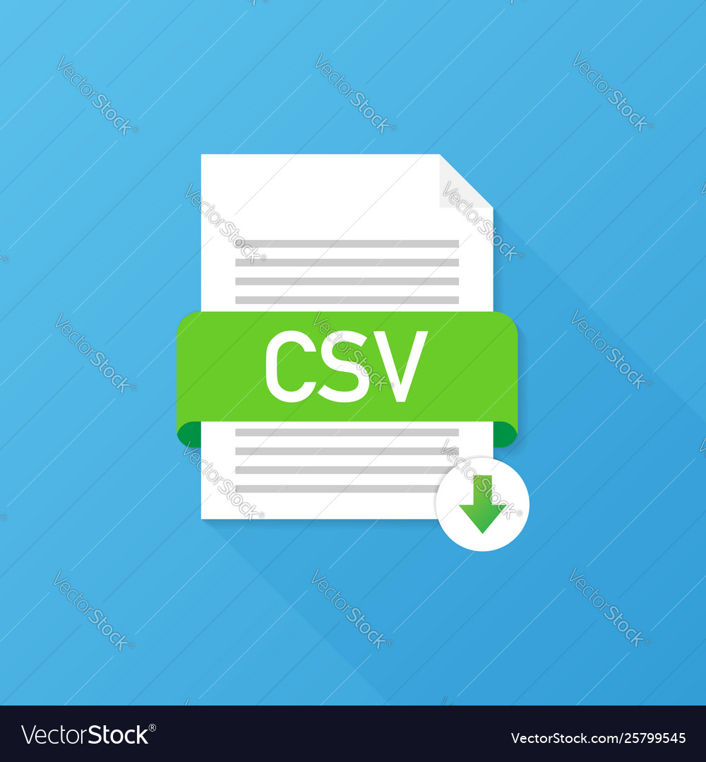 Download CSV File Icon Royalty Free Vector Image