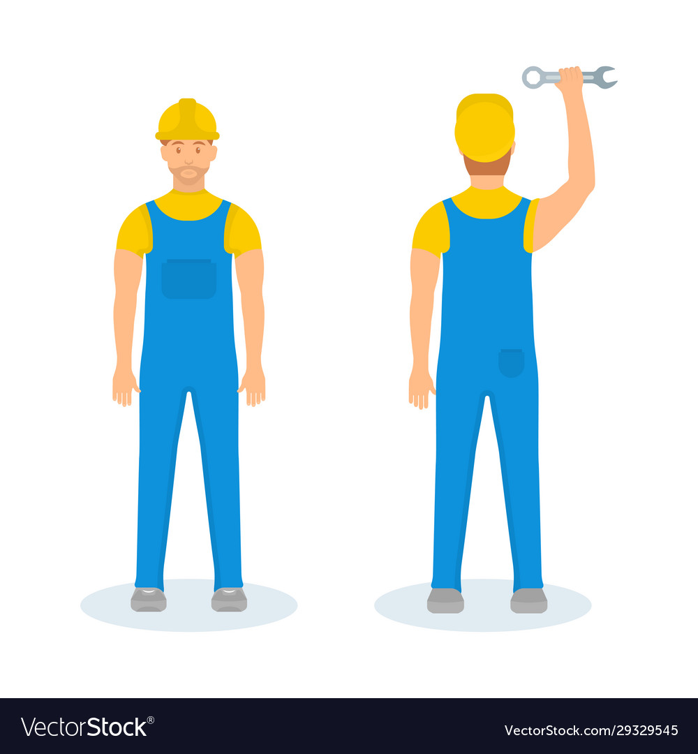 Flat builders Royalty Free Vector Image - VectorStock