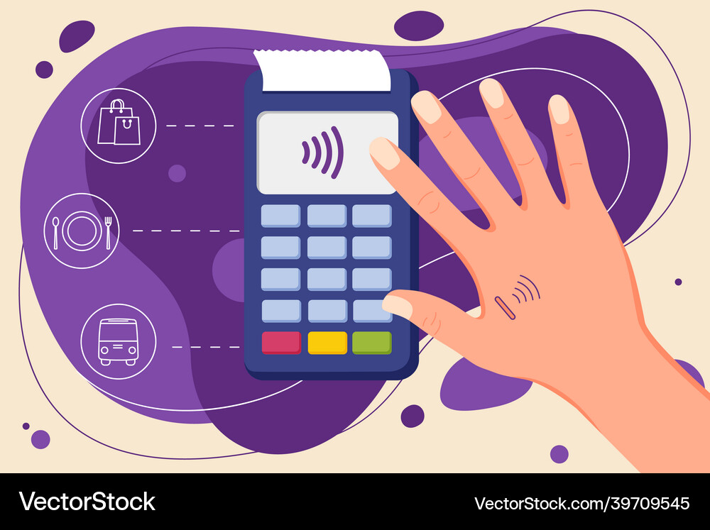 Human microchip implant in hand nfc implant Vector Image