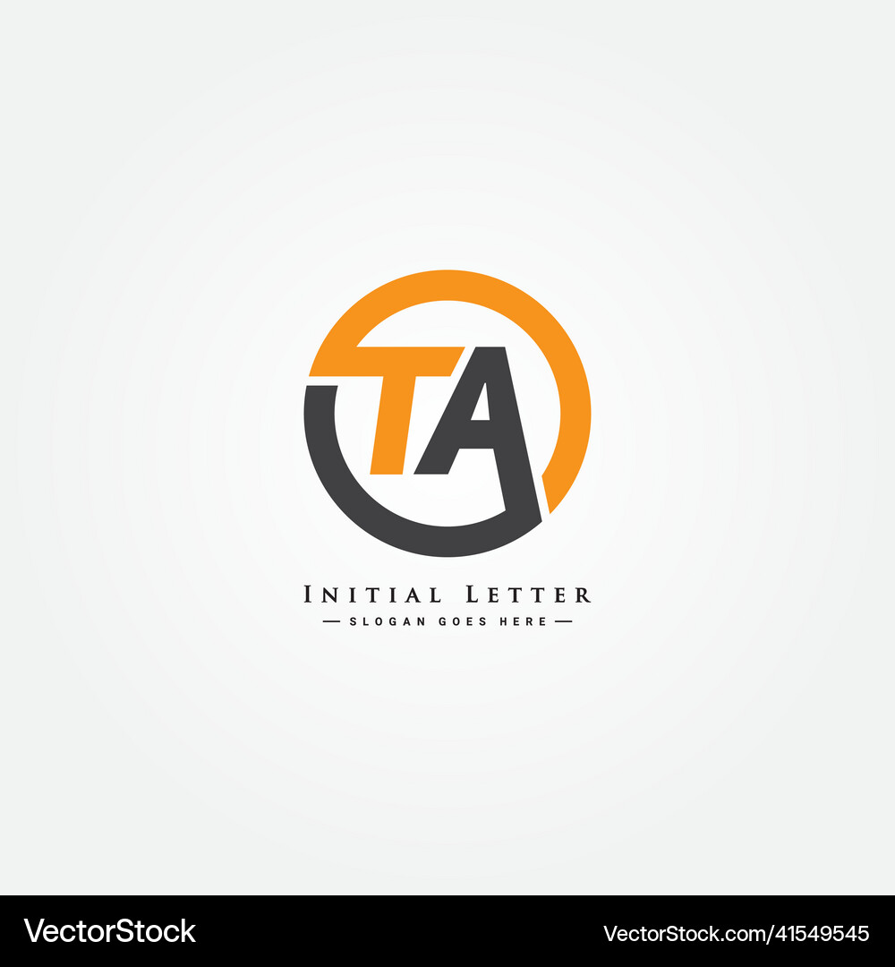 Initial letter ta logo - simple business logo Vector Image