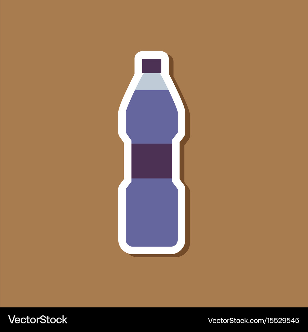 Paper sticker on stylish background soda bottle Vector Image