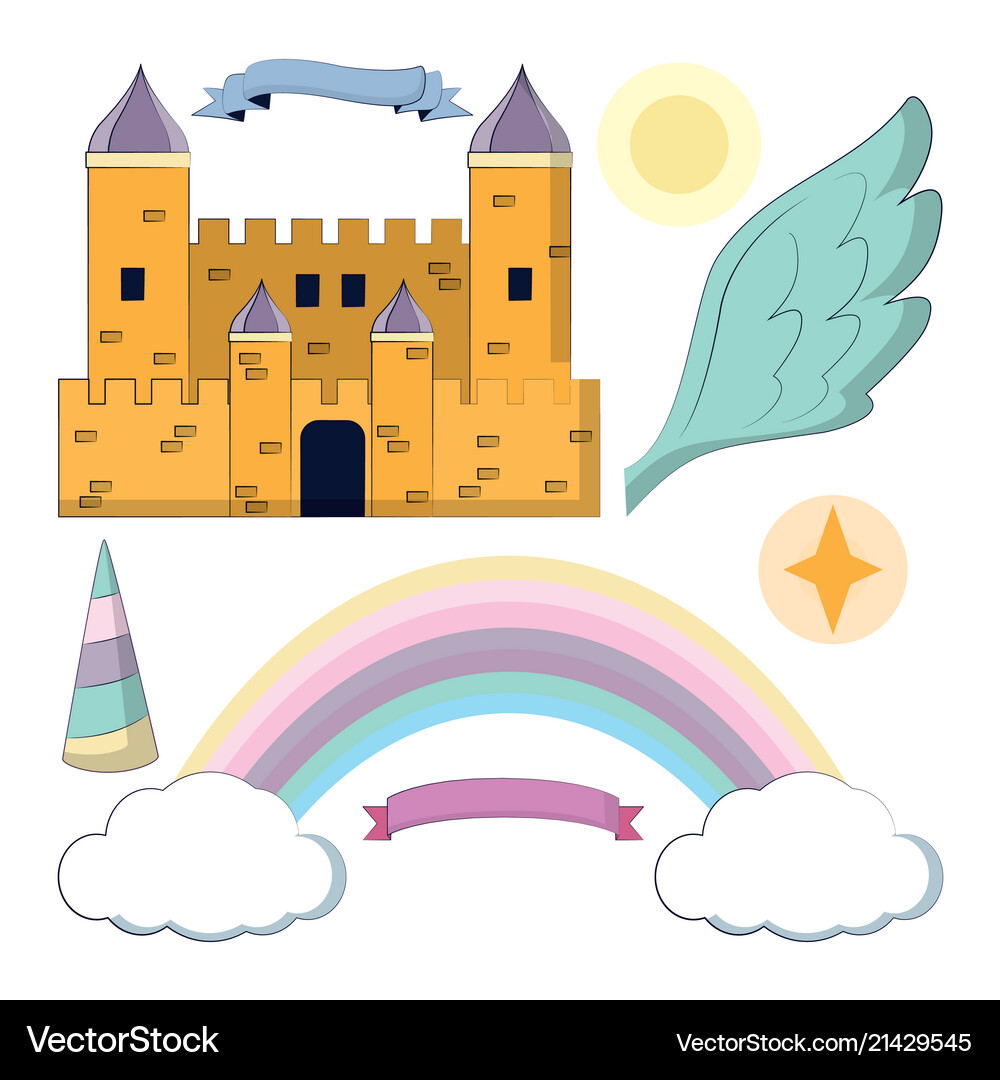 Set of magic cartoons Royalty Free Vector Image