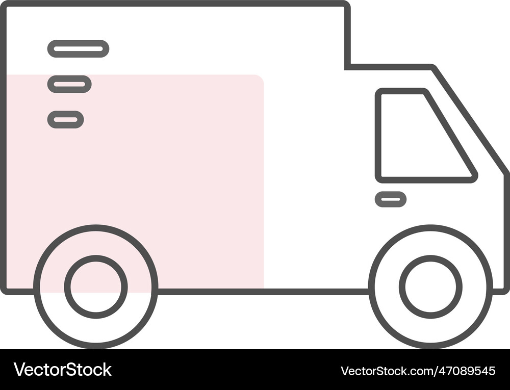 Shipping car outline icon Royalty Free Vector Image
