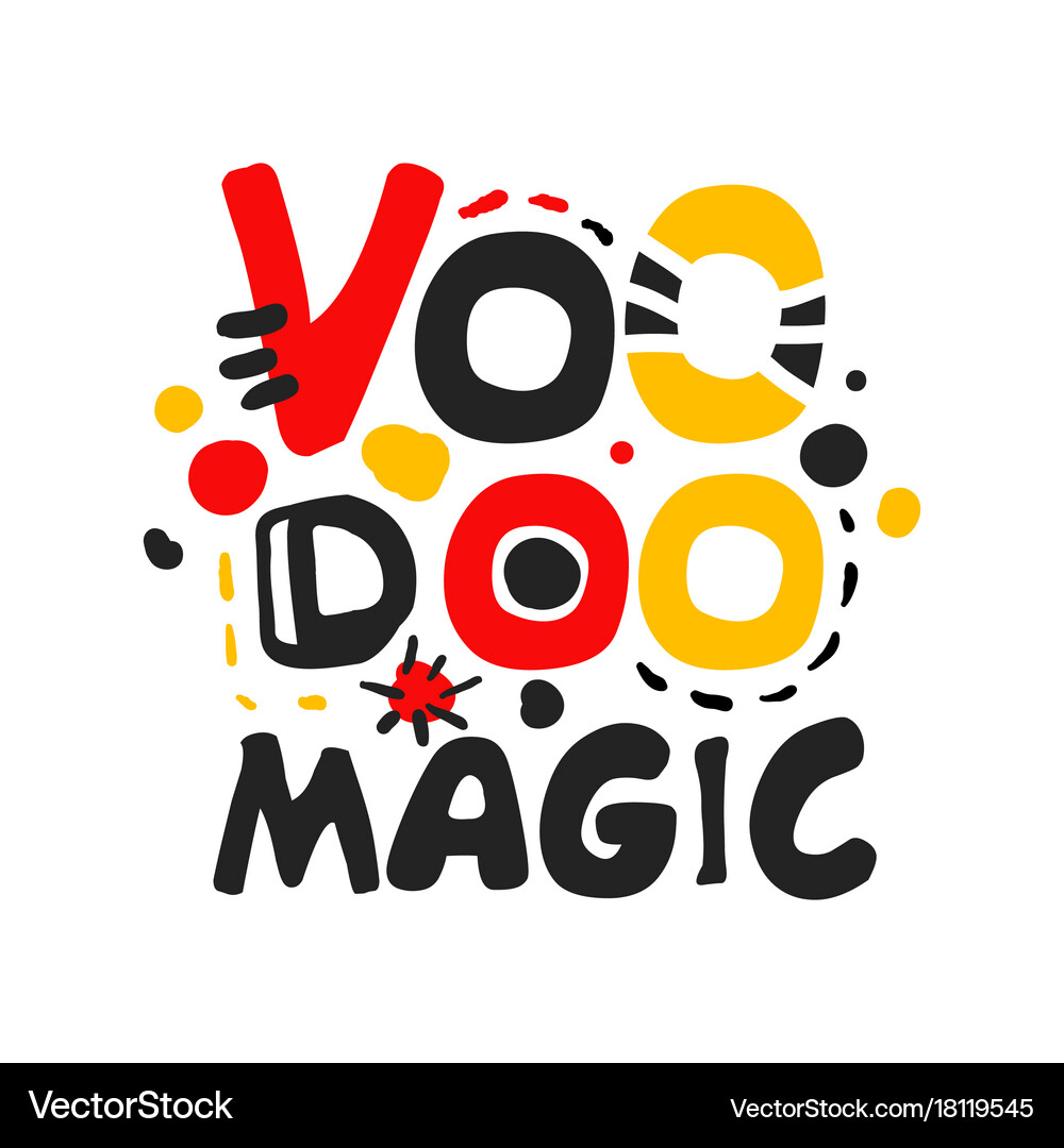 Voodoo african and american magic logo Royalty Free Vector