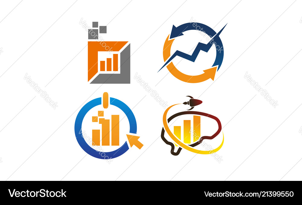 Business success service set Royalty Free Vector Image