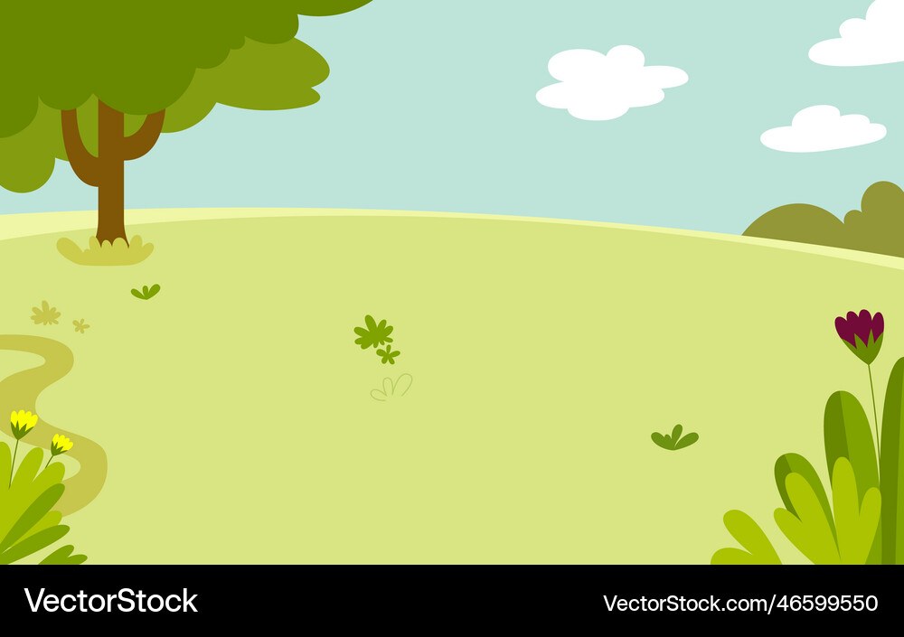 Clear garden landscape background Royalty Free Vector Image