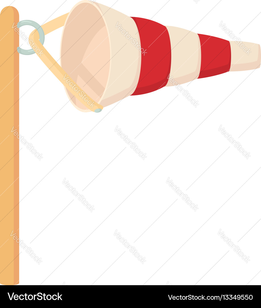 Crosswind icon cartoon style Royalty Free Vector Image