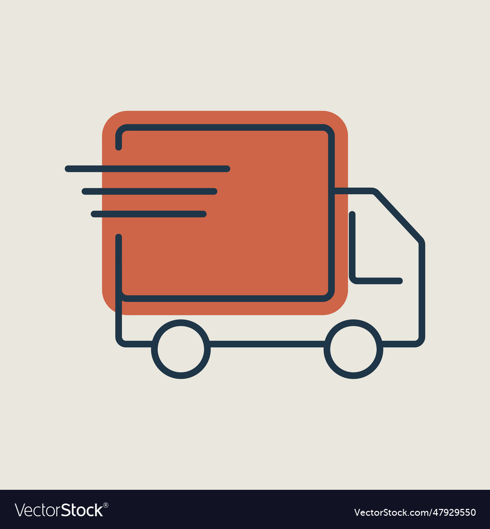 Fast shipping delivery truck icon e-commerce Vector Image