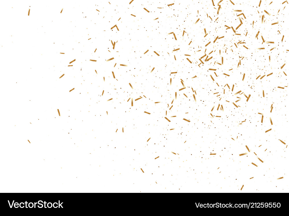 Gold ribbons confetti Royalty Free Vector Image