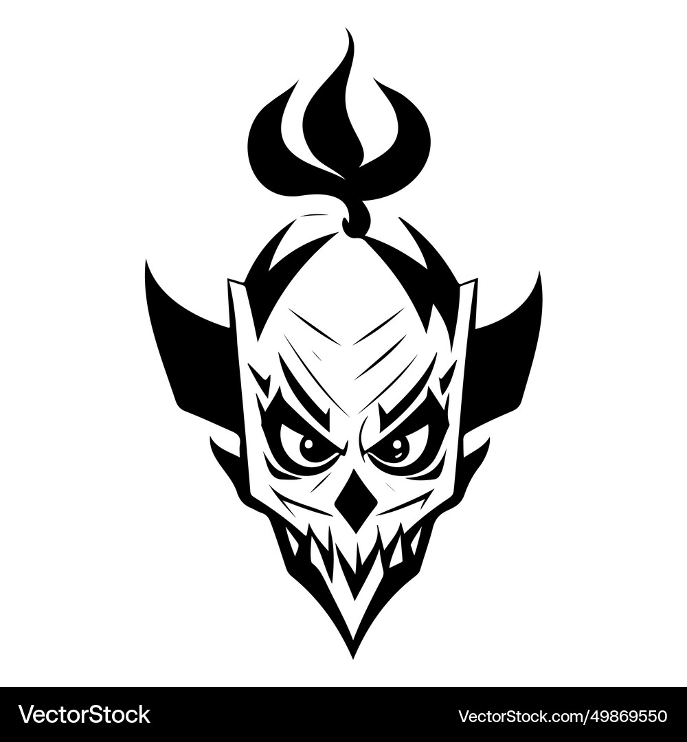 Halloween jester scary sketch hand draw Royalty Free Vector