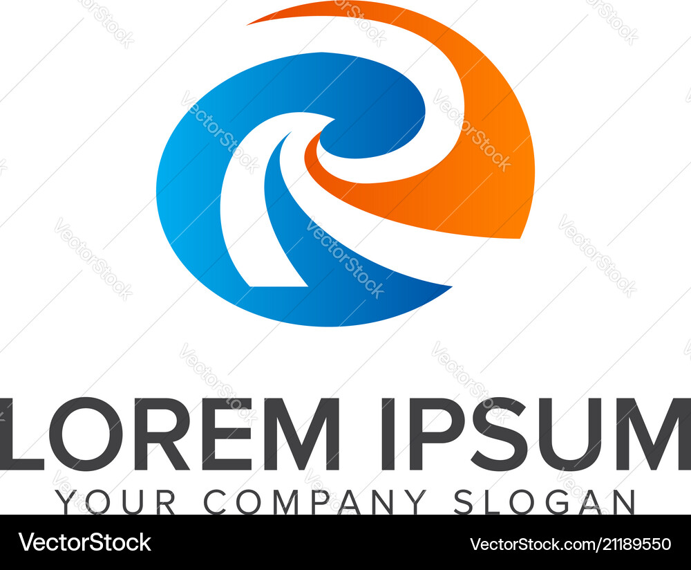 Letter r logo design concept template Royalty Free Vector