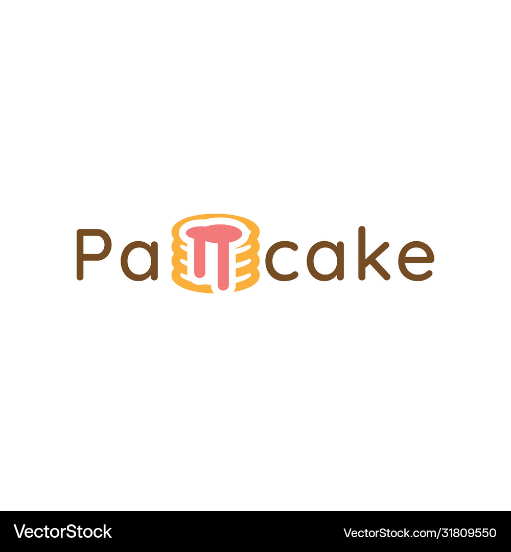 Logo design concept about pancake in file Vector Image