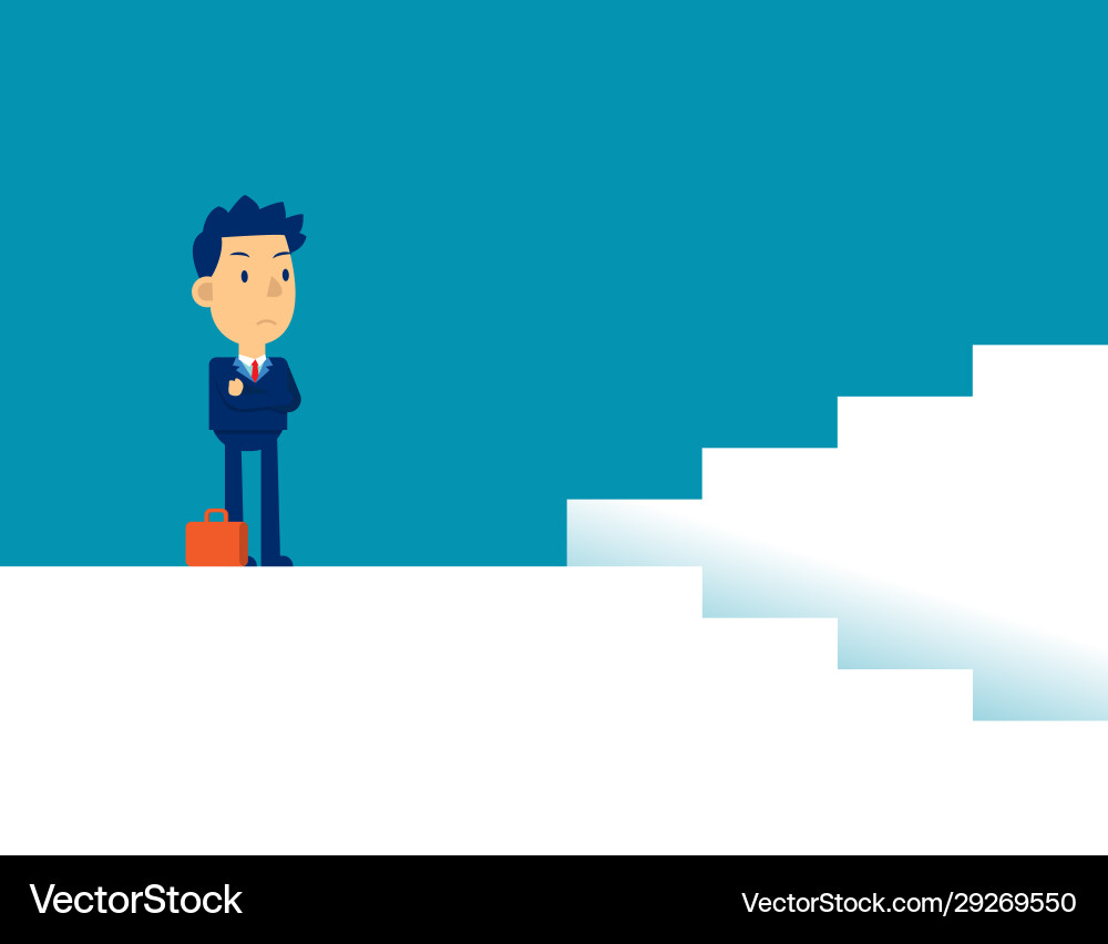 Man with decisions concept business direction Vector Image