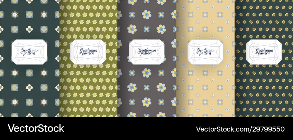 Set seamless patterns for men s clothing ties Vector Image