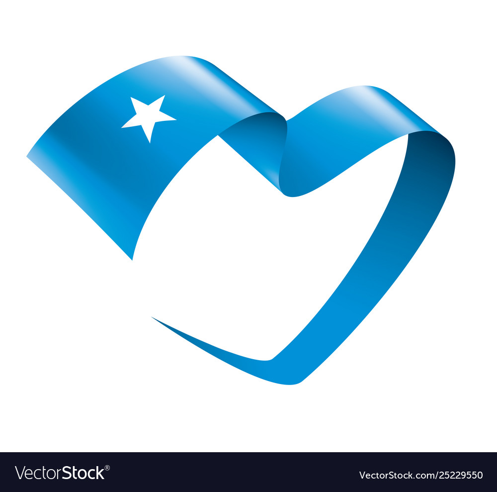 Somalia flag on a white Royalty Free Vector Image