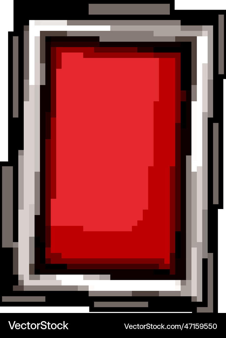 Wall photo frame game pixel art Royalty Free Vector Image