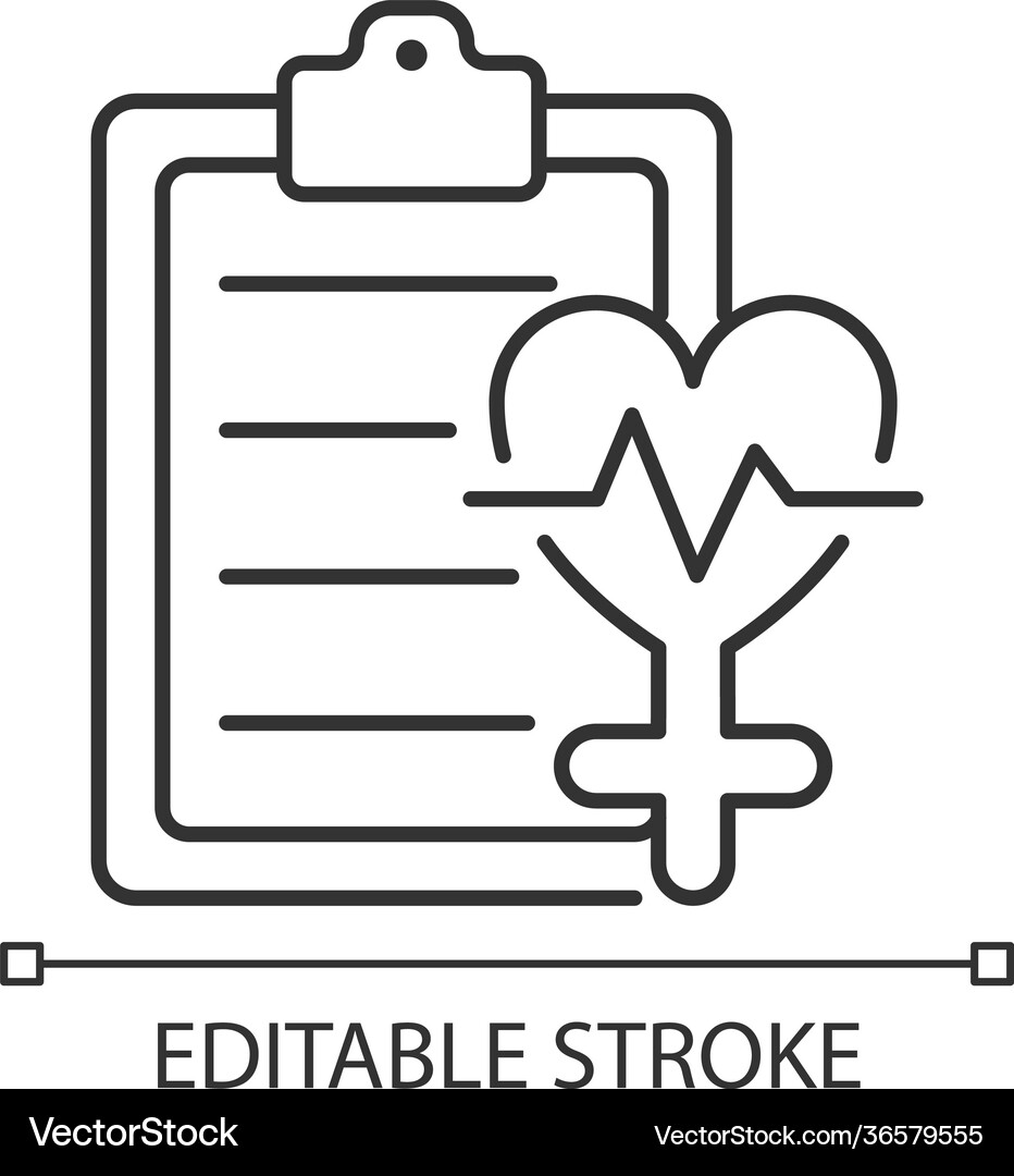 Access to healthcare linear icon Royalty Free Vector Image