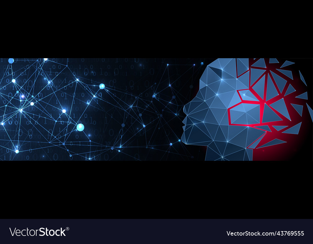Artificial intelligence ai and big data concept Vector Image