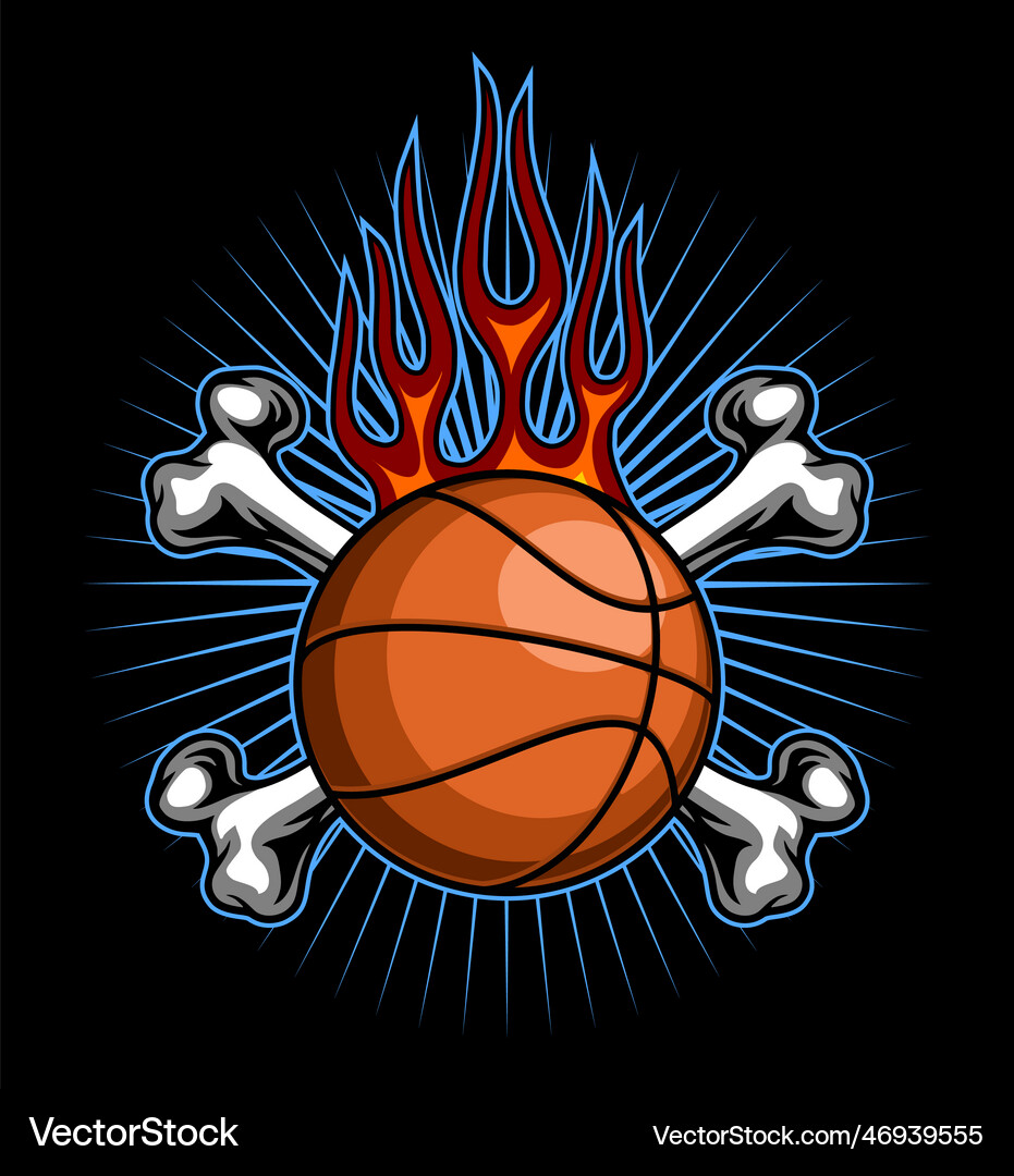 Basketball art for graphic design Royalty Free Vector Image