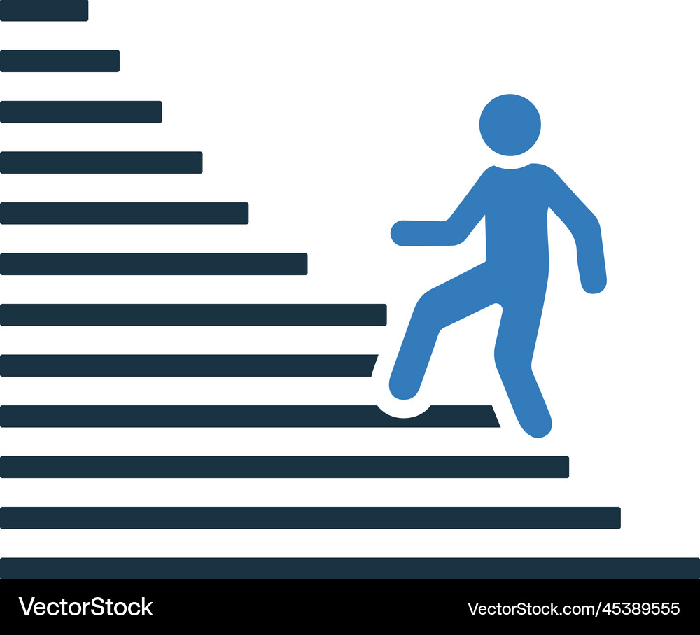 Climb footstep iterance icon glyph style eps Vector Image
