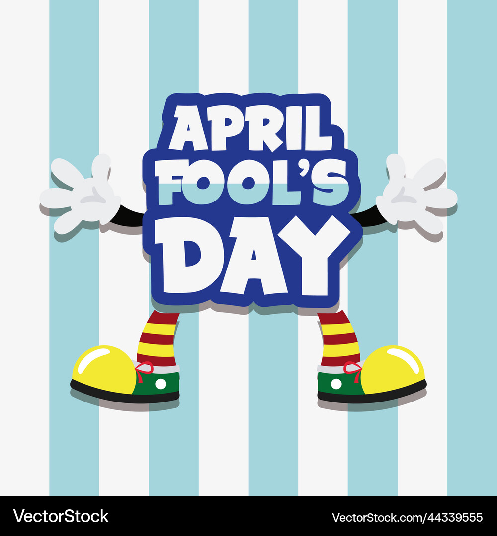 Colored april fools day poster Royalty Free Vector Image